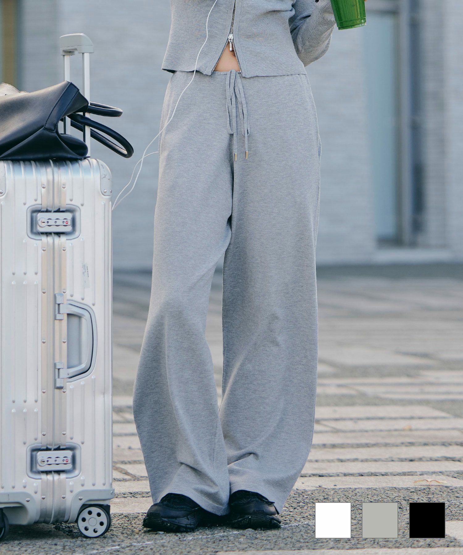 [DAILY & TRAVEL] バレルレッグ ニット パンツ KINO THE KEI 全3色｜ktk411-0175【1】 - ワイド商品 ...